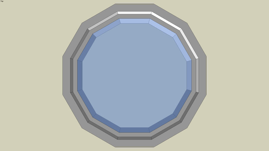 Dodecagon Window with 2 Cutting Planes | 3D Warehouse