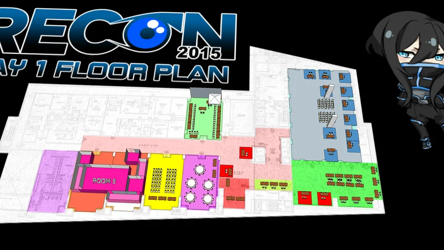 RECON 2015 Day 1 Convention Map | 3D Warehouse