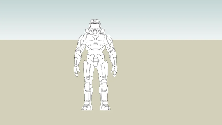 Master Chief 2D-No Texture | 3D Warehouse