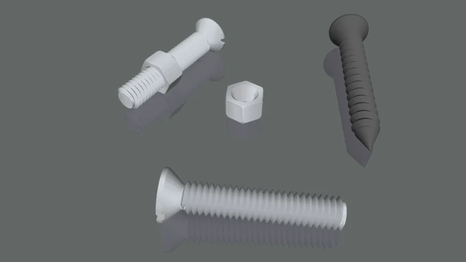 Screw and Nut by HenkieTenk | 3D Warehouse