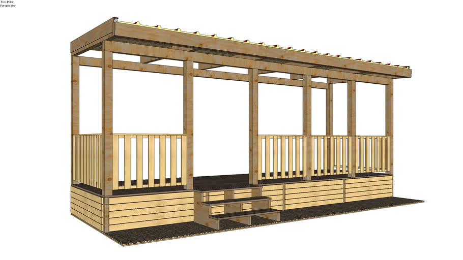 Varanda em madeira para paisagismo | 3D Warehouse