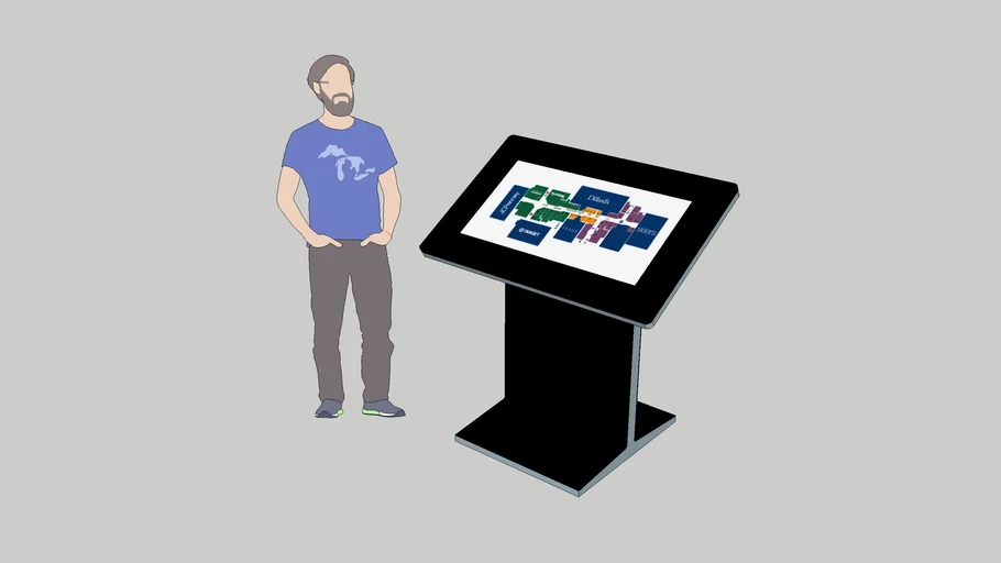 Touchscreen infokiosk | 3D Warehouse