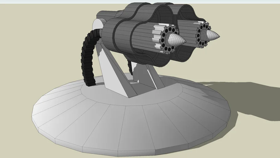 Dual Gatling CIWS Turret | 3D Warehouse