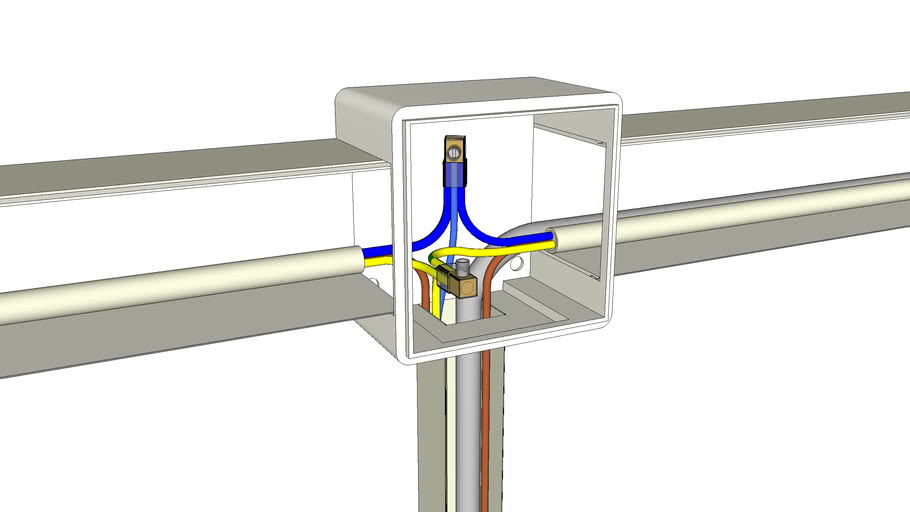 Distribution with white PVC pipes | 3D Warehouse