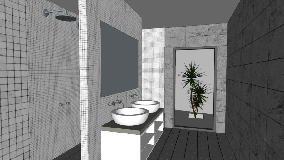 Bathroom Design Sketchup BATHROOM Design Vray 4 Skp 3D Model Animated