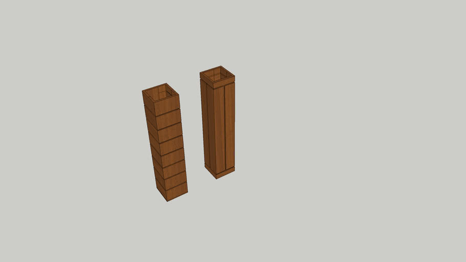 column wood cover | 3D Warehouse