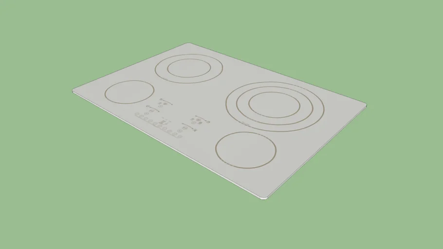 Nutid Element Glass Ceramic Cooktop White | 3D Warehouse
