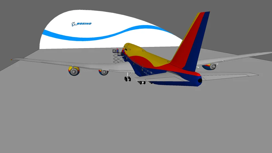 Boeing 747-800ER (D) DOORS AND PAINTING (4Mb) | 3D Warehouse