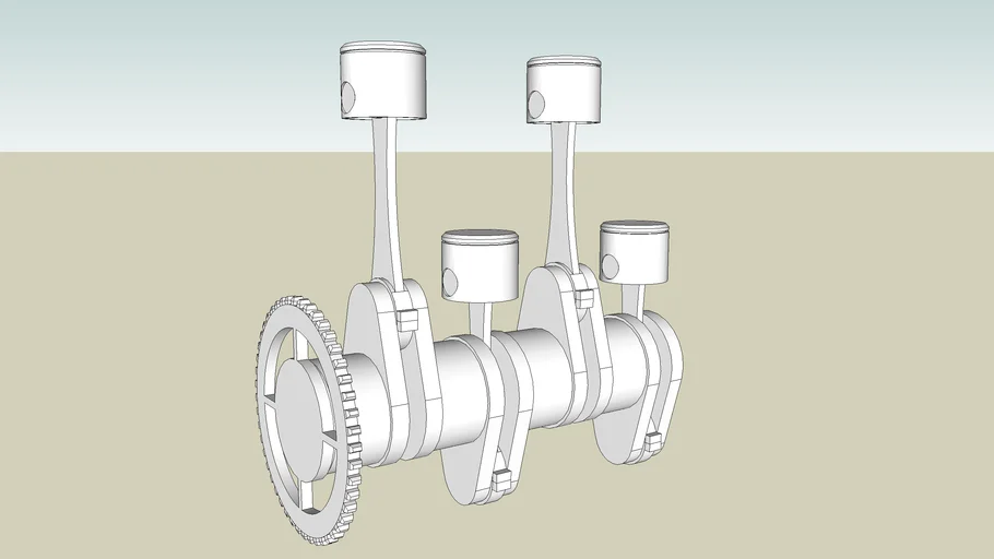 4 cylinder piston engine | 3D Warehouse