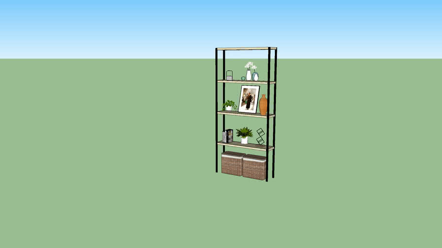Shelves with decor | 3D Warehouse