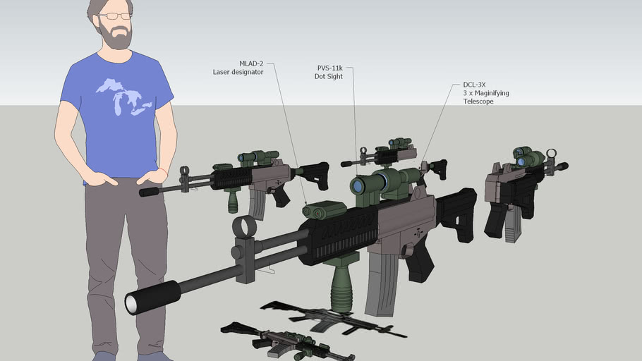 K2C1 Assualt Rifle , ST & Motiv , KOREA | 3D Warehouse