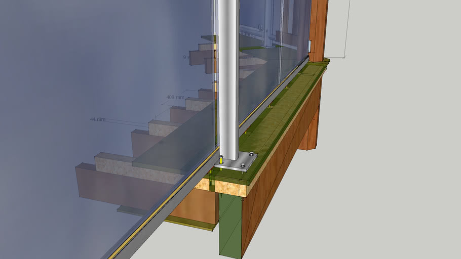 Ranch House balcony cross section | 3D Warehouse