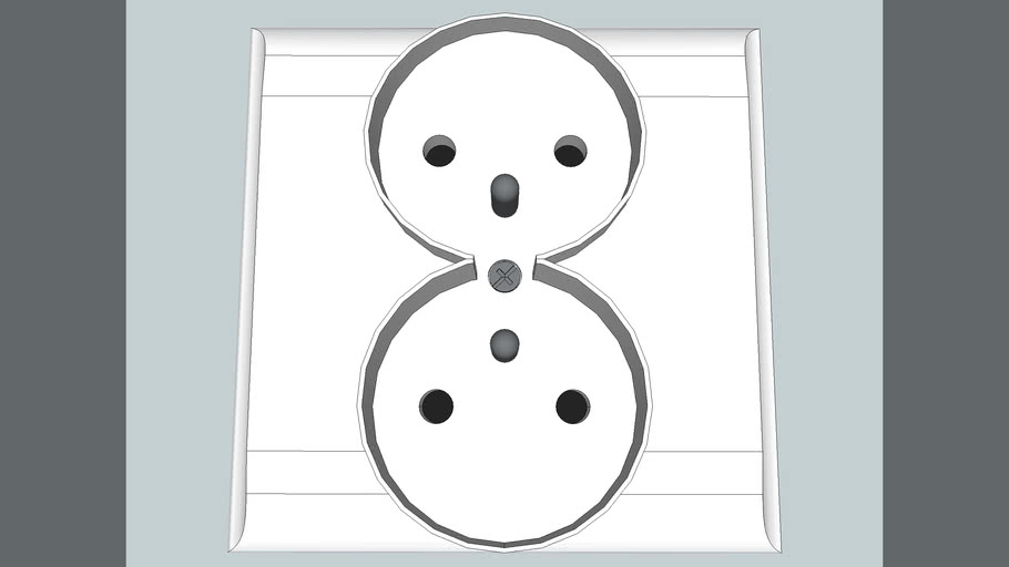 Power socket double | 3D Warehouse