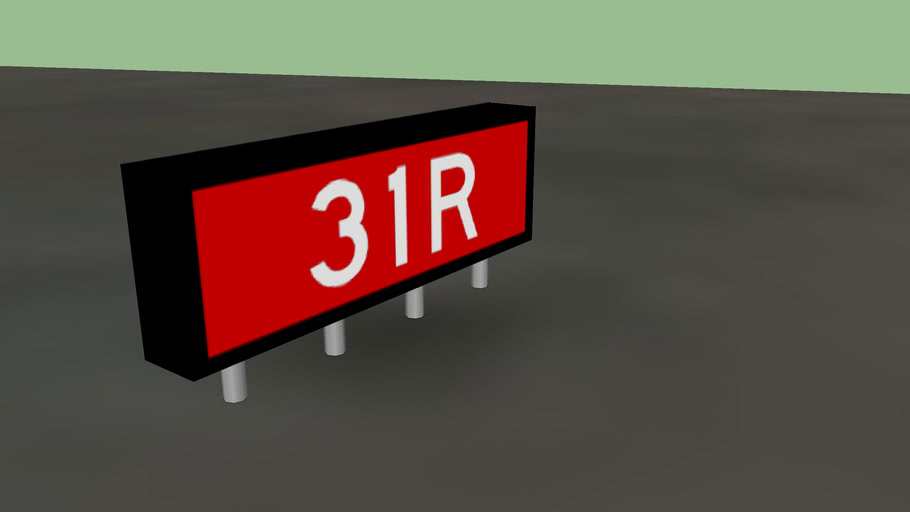 Southport Airfield Signage - 31R | 3D Warehouse