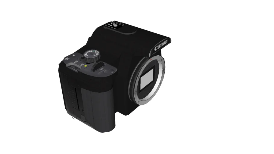 Canon Rebel XTi Body Only - Black - to scale | 3D Warehouse