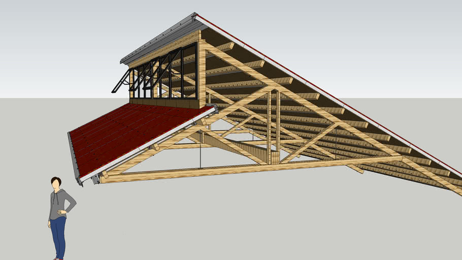 Techumbre de madera | 3D Warehouse