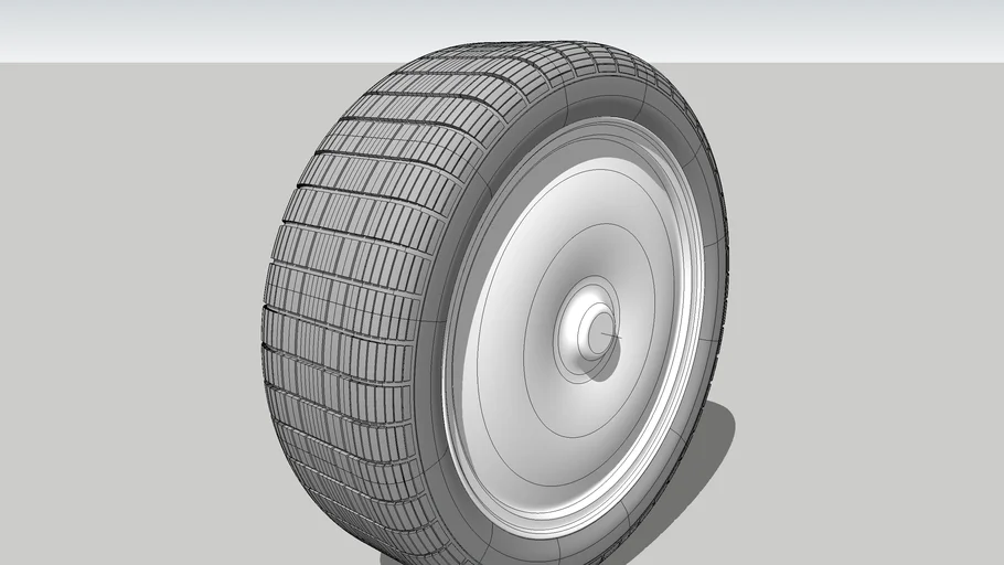 Rubber Tire on Wheel For Cart trailer Automobile | 3D Warehouse