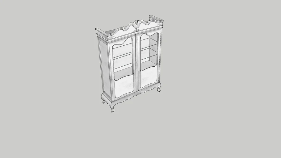 Fancy Showcase white 132x180x41 | 3D Warehouse