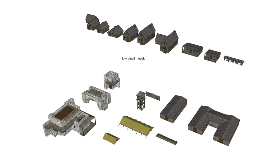 Low detail medieval models | 3D Warehouse