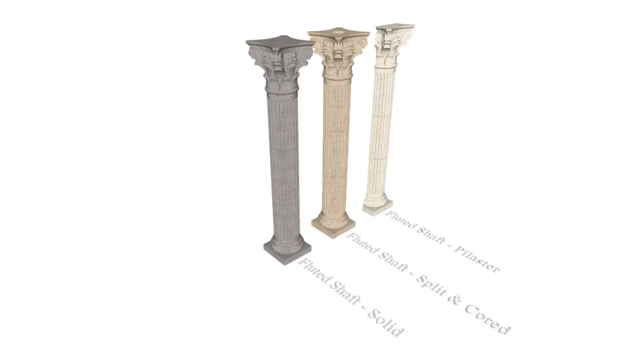 Materials Marketing - Corinthian Fluted Shaft Columns | 3D Warehouse