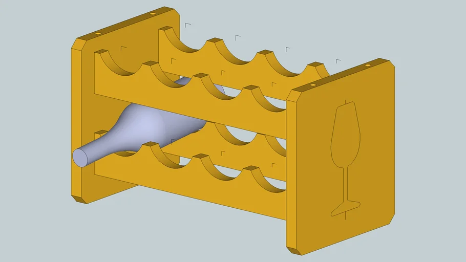 Stackable Wood Wine Racks | 3D Warehouse