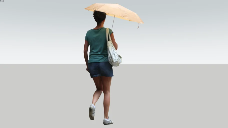 Girl With Yellow Umbrella | 3D Warehouse