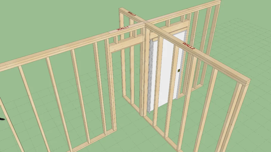 Pocket Door with Tee Intersections | 3D Warehouse