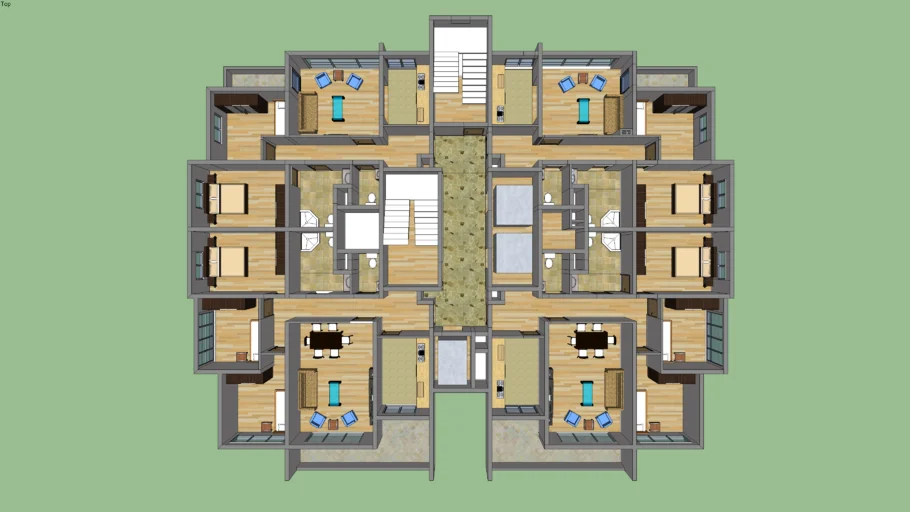 4 CONDO,INTERIOR PLAN | 3D Warehouse