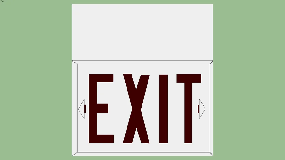 Sure Lites Steel Exit Sign | 3D Warehouse
