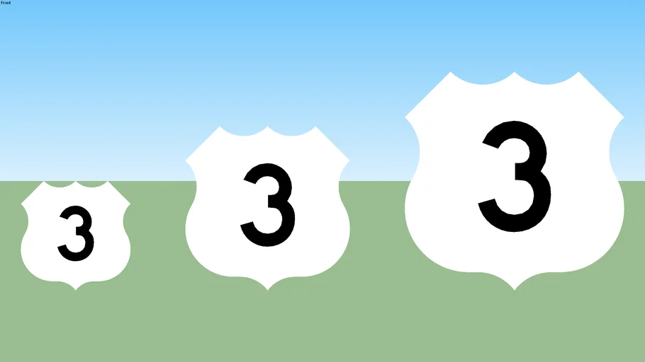 U.S. 3 Sign | 3D Warehouse