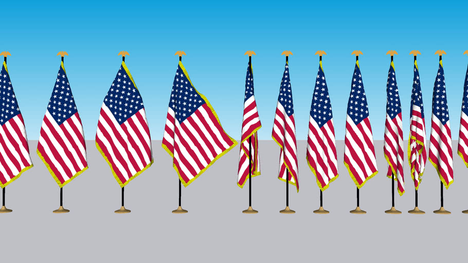 Indoor flags of The United States | 3D Warehouse