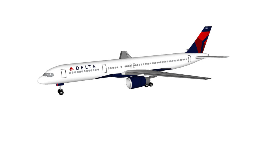 Delta 757-232 (right scale) | 3D Warehouse