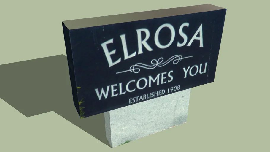 Welcome Sign Elrosa, Minnesota | 3D Warehouse