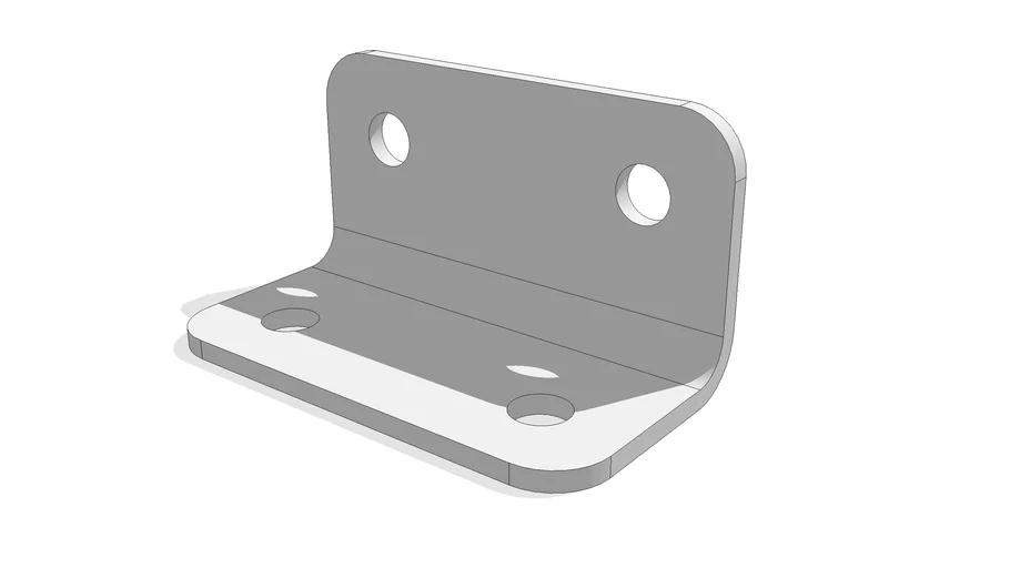 4 holes square bracket pure Angle | 3D Warehouse
