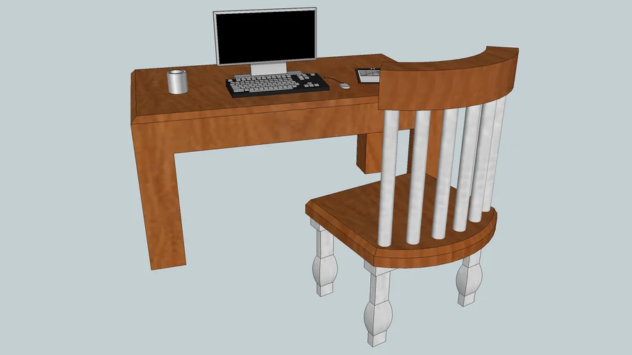 Desk and Chair | 3D Warehouse