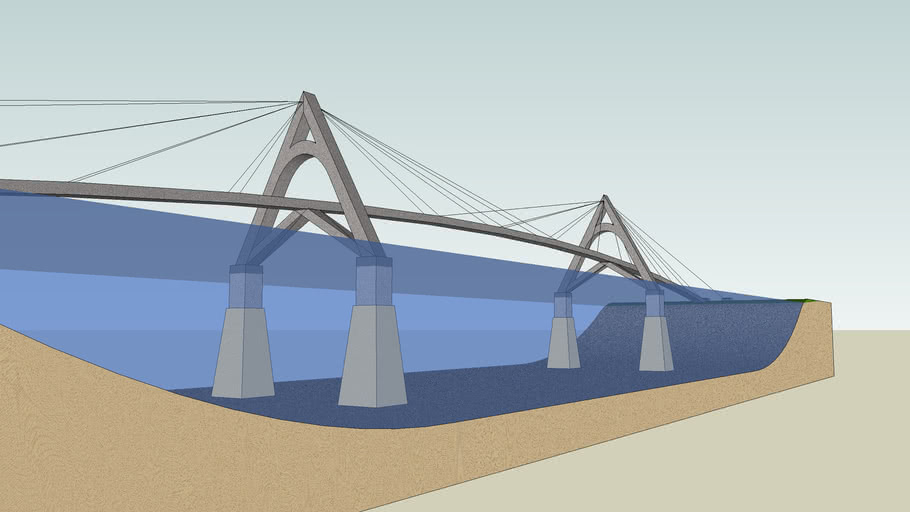 cable stay bridge | 3D Warehouse