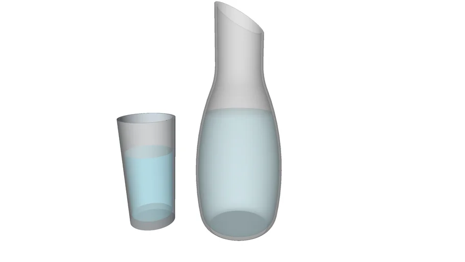 Carafe - Water Flask & Tumbler - Drinking Glass | 3D Warehouse
