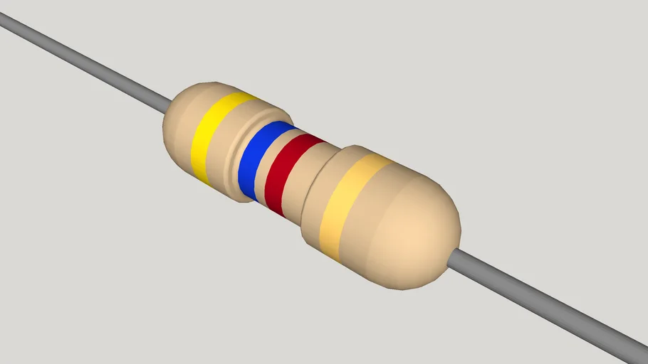 4,6 Kilo Ohms resistance from Arduino Starter Kit | 3D Warehouse