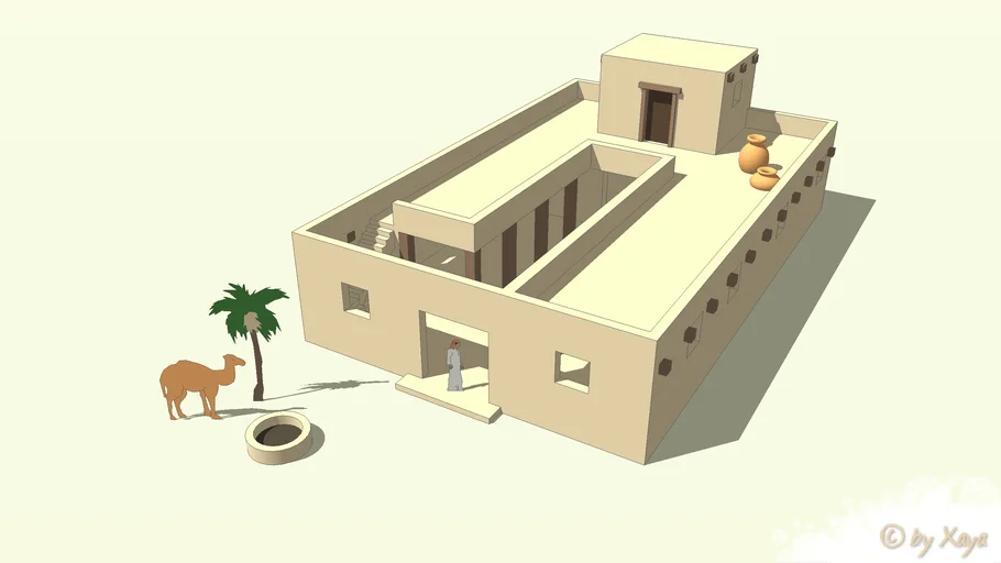 Israel House 8 - Archaeological Four Room House / Pillared House | 3D ...