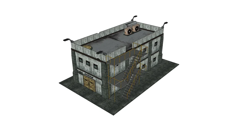 Medium size 2 story post apocalyptic utility building | 3D Warehouse