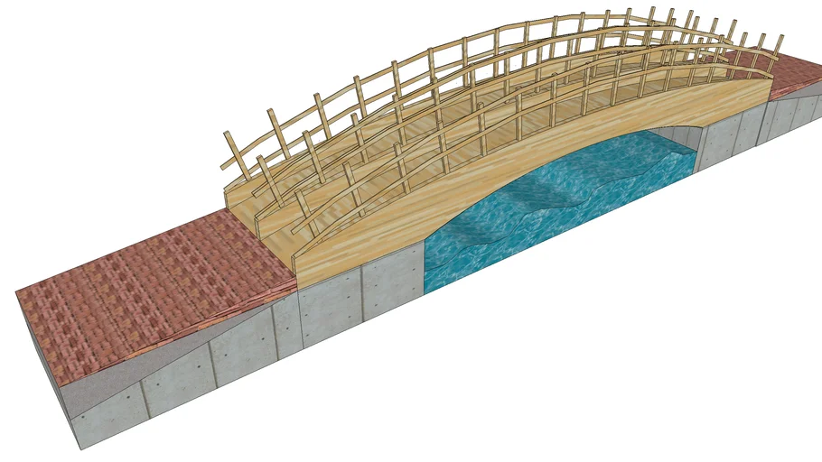 Arched Timber Bridge | 3D Warehouse