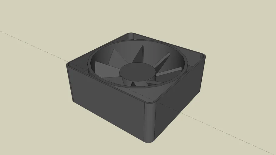 AC or DC Muffin fan 60x60x25mm | 3D Warehouse