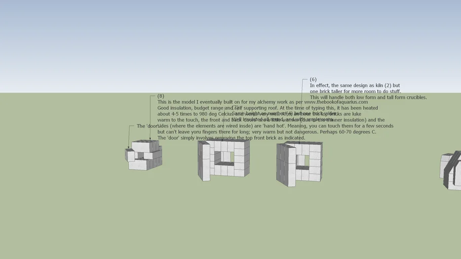Model 5: Homemade studio kiln used for alchemy experiments per www.thebookofaquarius.com | 3D ...