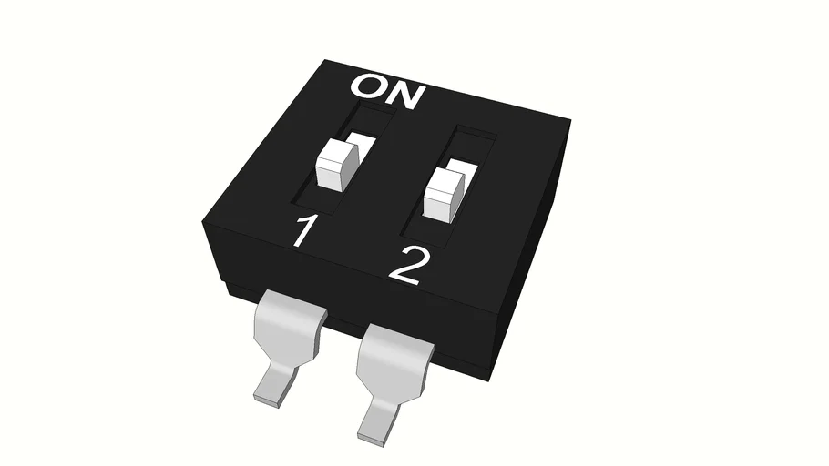 DIP2 SWITCH (DIPSWITCH) - SMD | 3D Warehouse