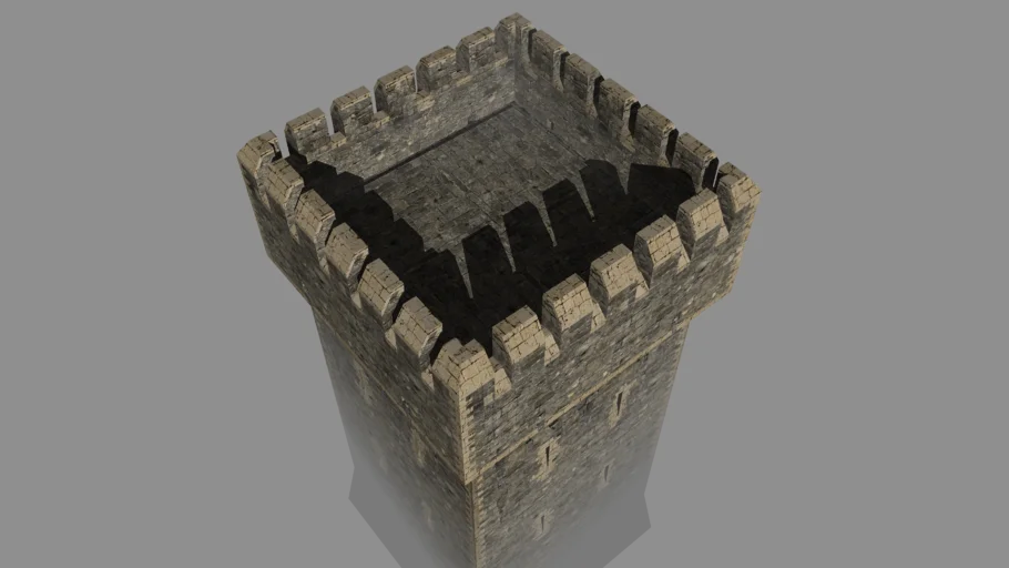 Square Castle Tower | 3D Warehouse