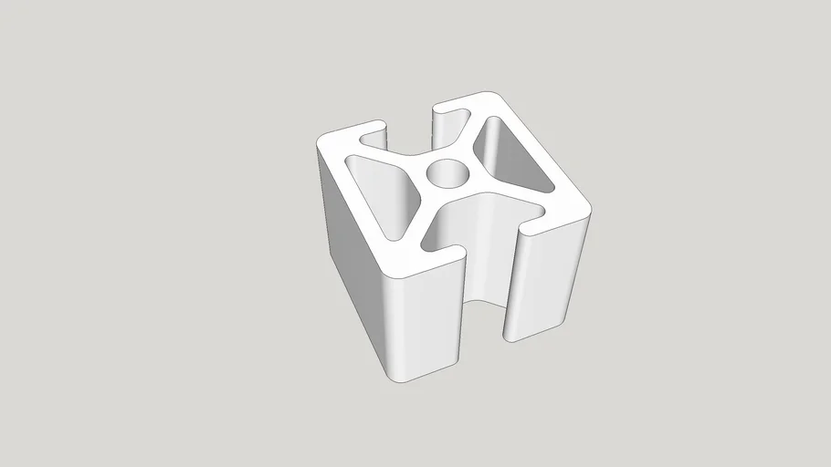 25mm X 25mm T-Slotted Profile - Two Opposite Open T-Slots | 3D Warehouse