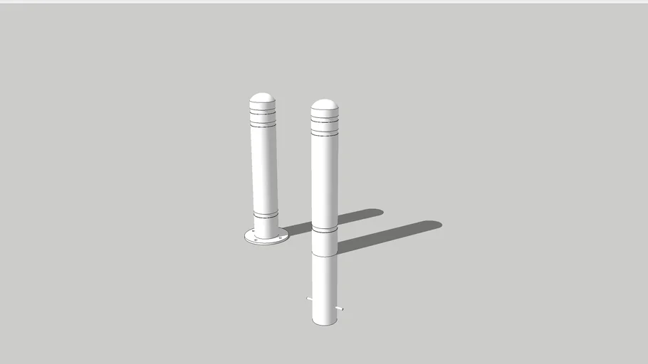 Bollard: 6' Round w/ Reveals | 3D Warehouse