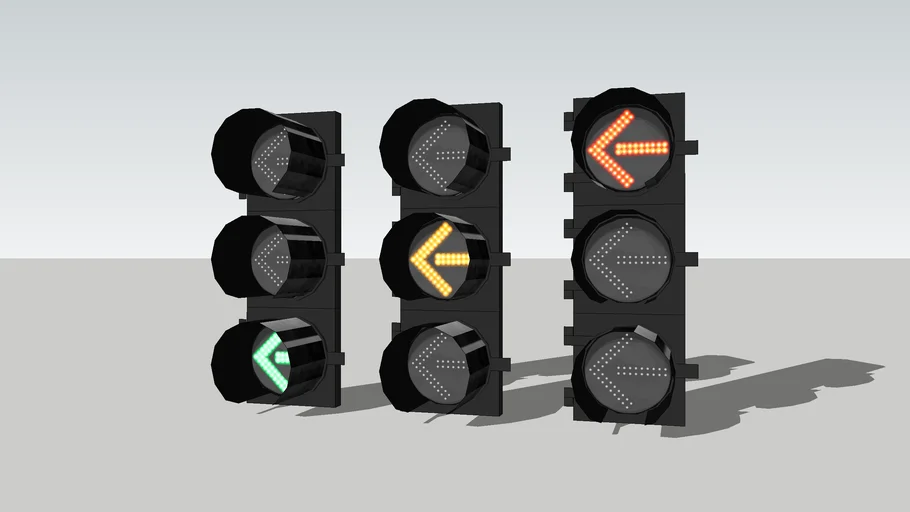 LED 8 inch Left turn signals 2 (Manila) | 3D Warehouse