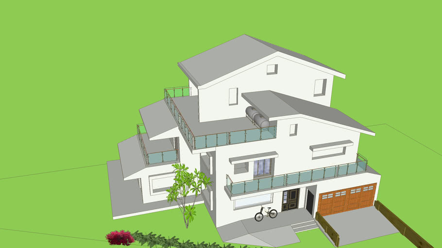 House on triangle-shaped land | 3D Warehouse