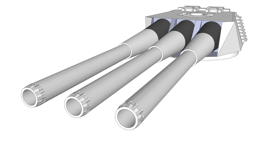Medium Triple turret | 3D Warehouse